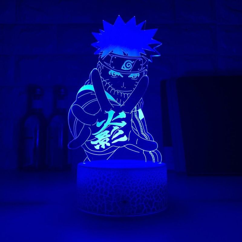 Lámpara LED Metacrilato de Naruto - Efecto 3D Iluminación para niños